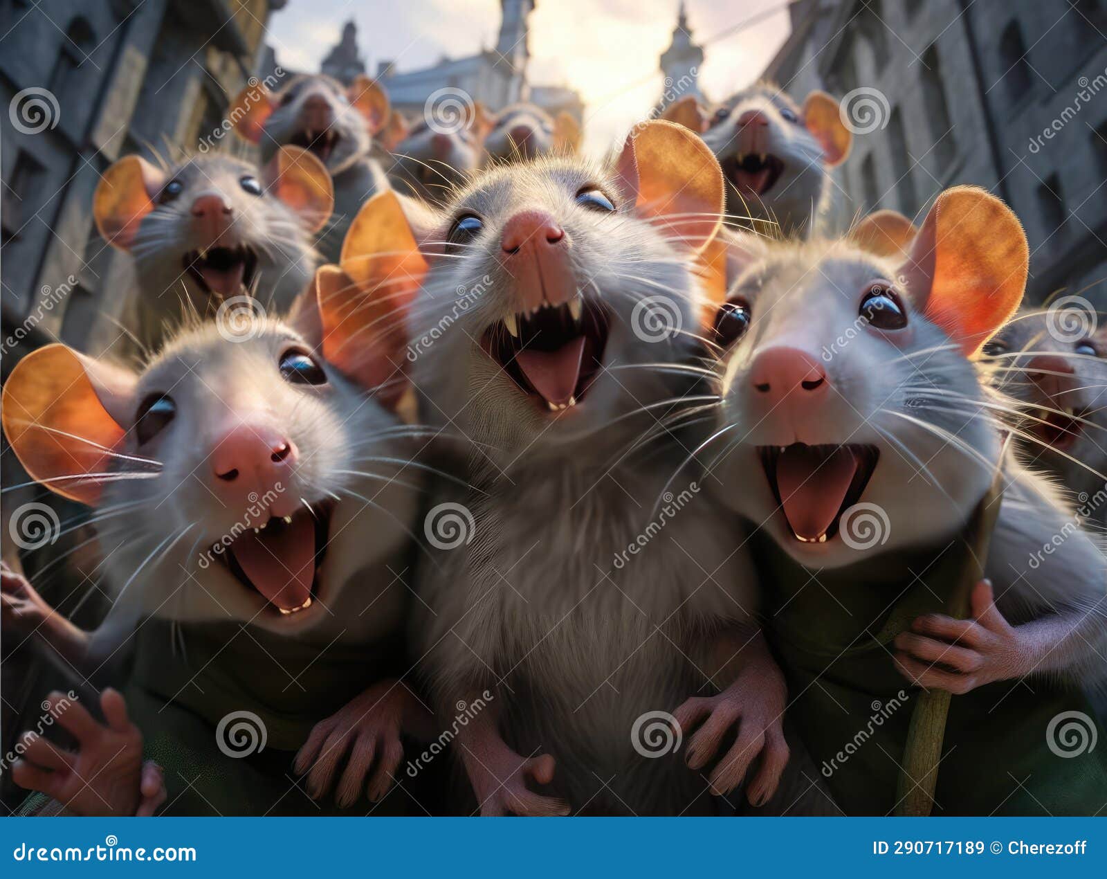A Group of Rats Looking at the Camera Stock Image - Image of animal ...