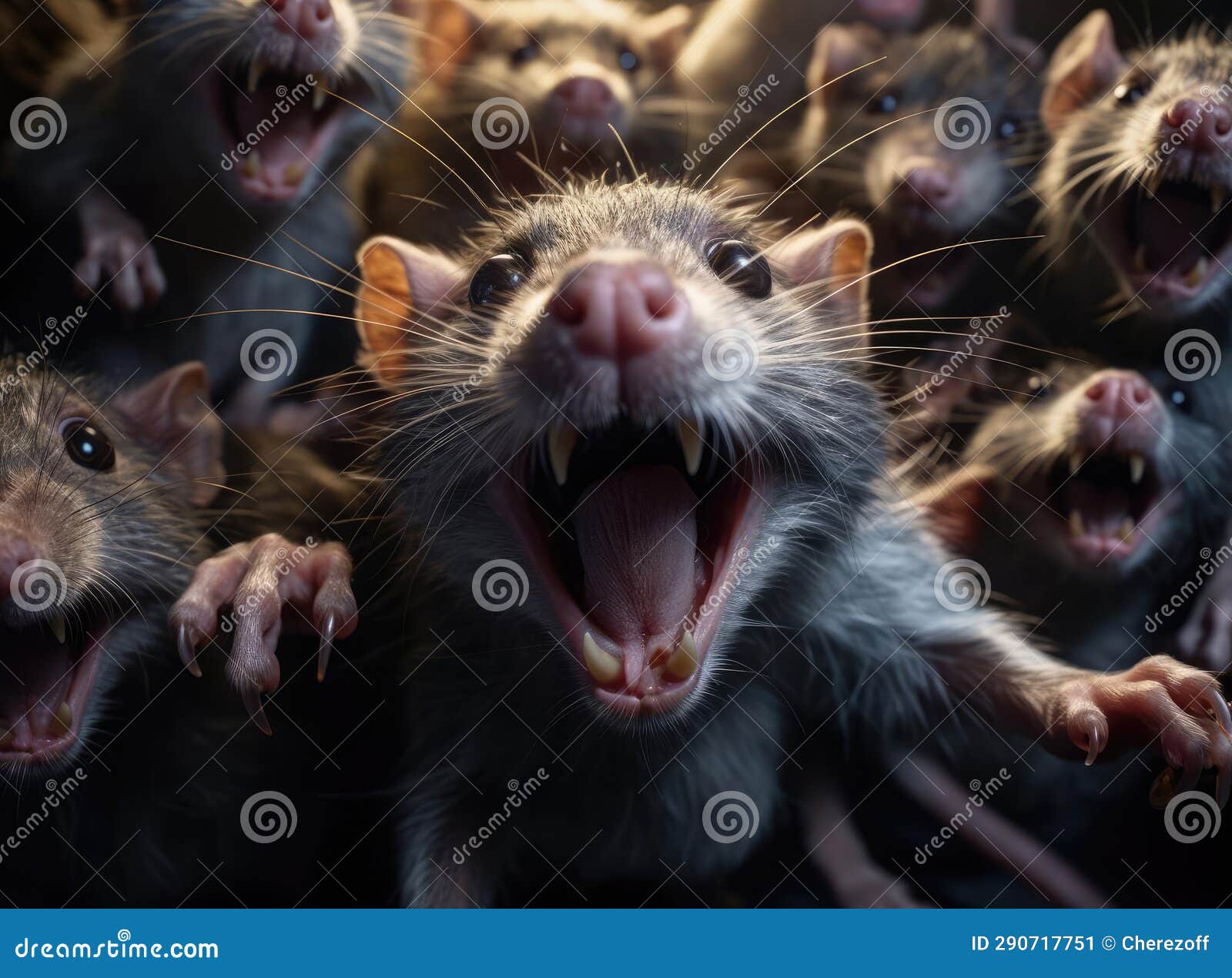 A Group of Rats Looking at the Camera Stock Image - Image of small ...
