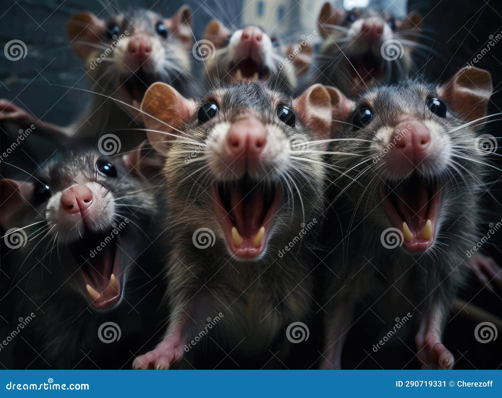 A Group of Rats Looking at the Camera Stock Image - Image of portrait ...