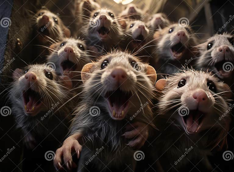 A Group of Rats Looking at the Camera Stock Photo - Image of vertebrate ...