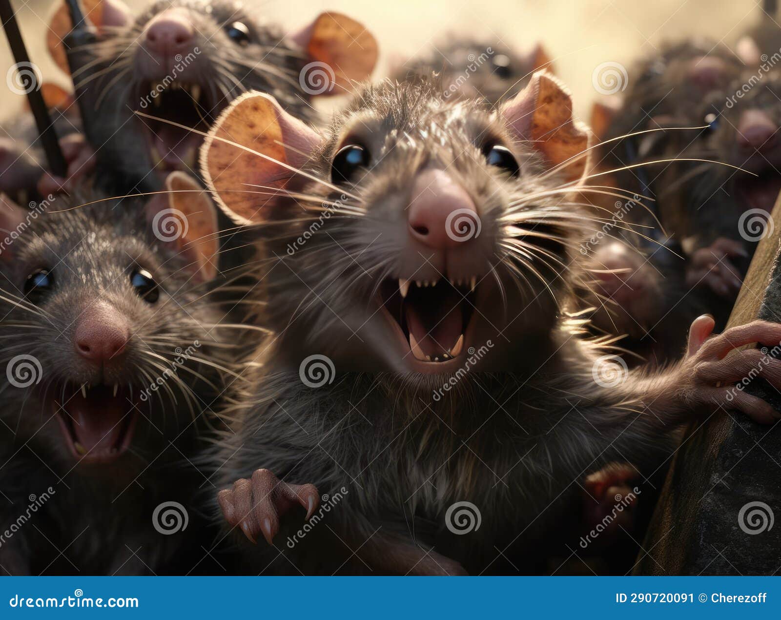 A Group of Rats Looking at the Camera Stock Image - Image of reptile ...