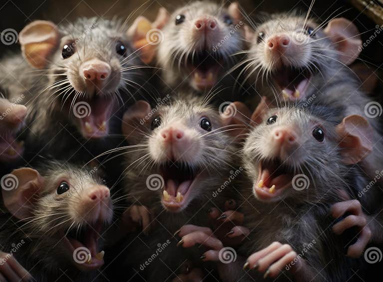 A Group of Rats Looking at the Camera Stock Photo - Image of chinchilla ...