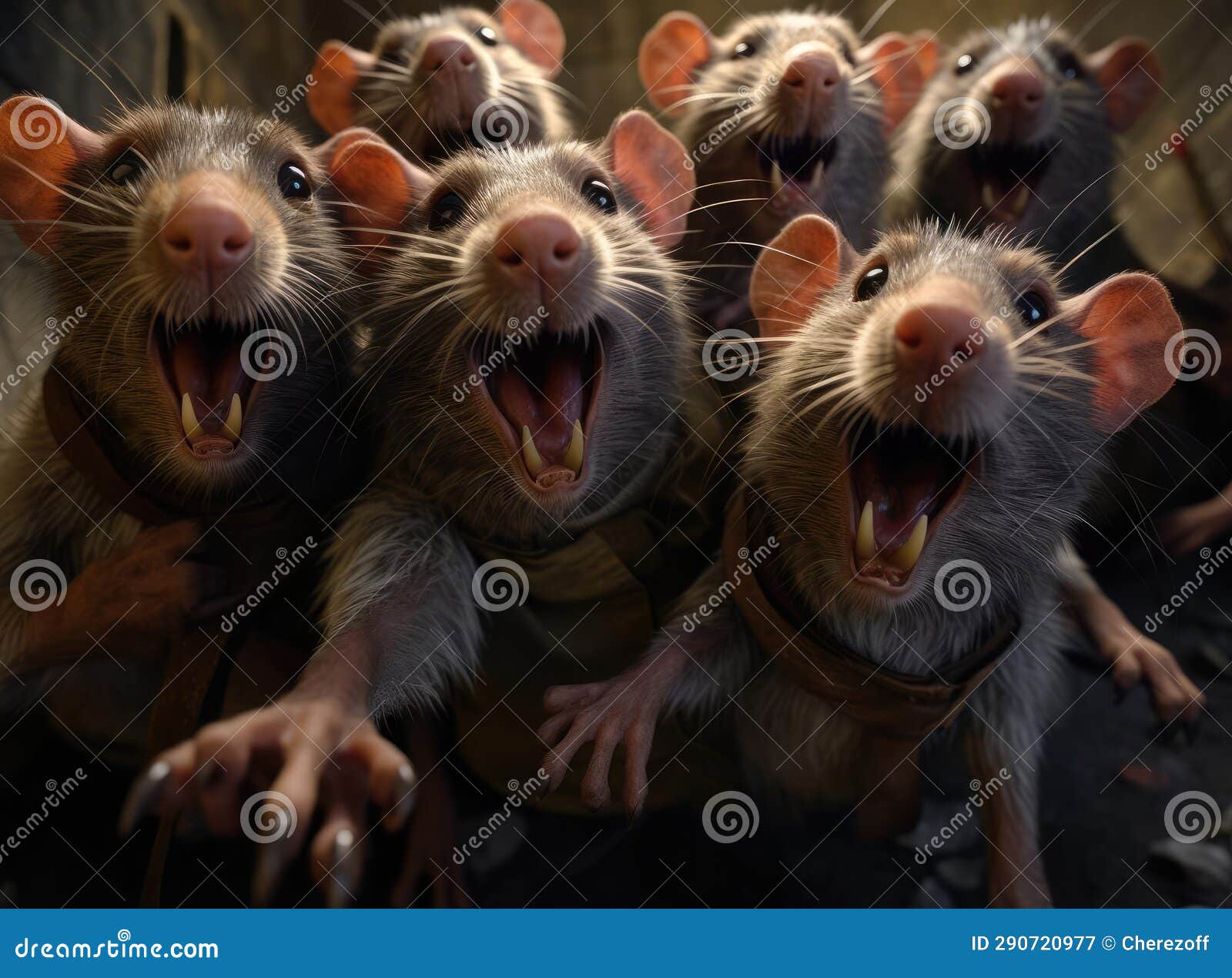 A Group of Rats Looking at the Camera Stock Image - Image of animal ...