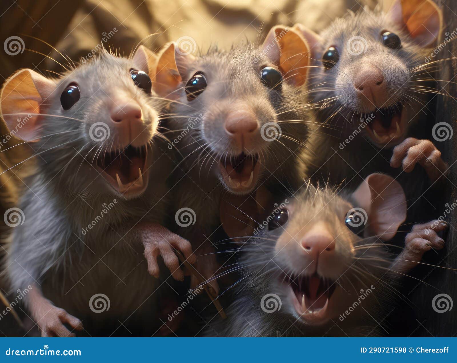 A Group of Rats Looking at the Camera Stock Photo - Image of hanging ...