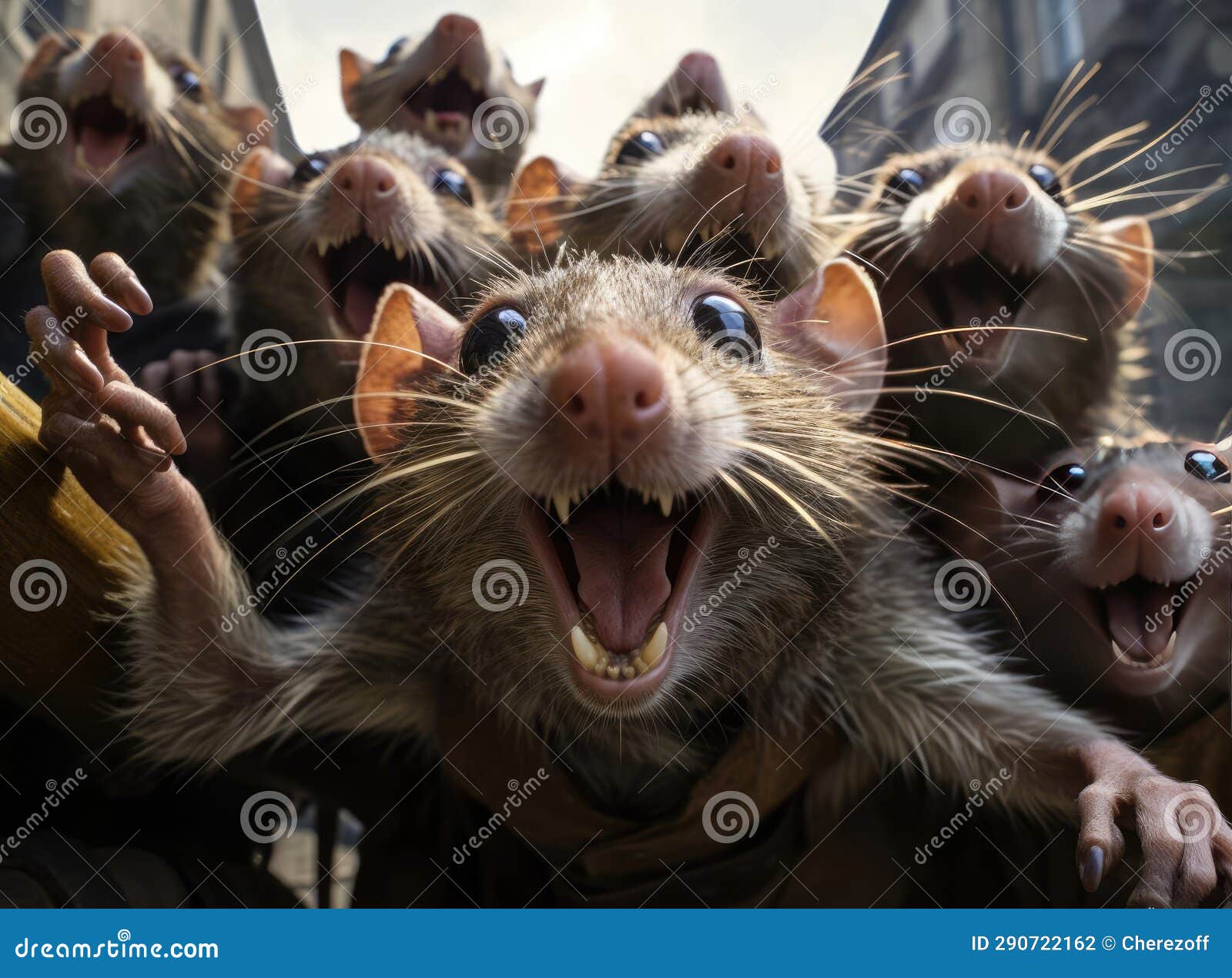A Group of Rats Looking at the Camera Stock Photo - Image of bunny ...