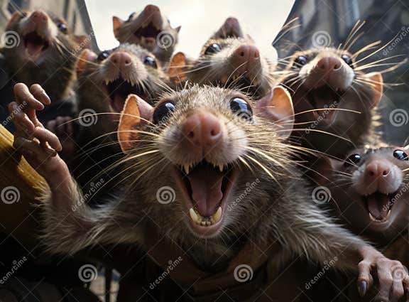 A Group of Rats Looking at the Camera Stock Photo - Image of bunny ...