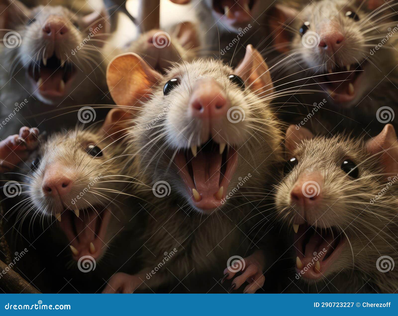 A Group of Rats Looking at the Camera Stock Image - Image of family ...