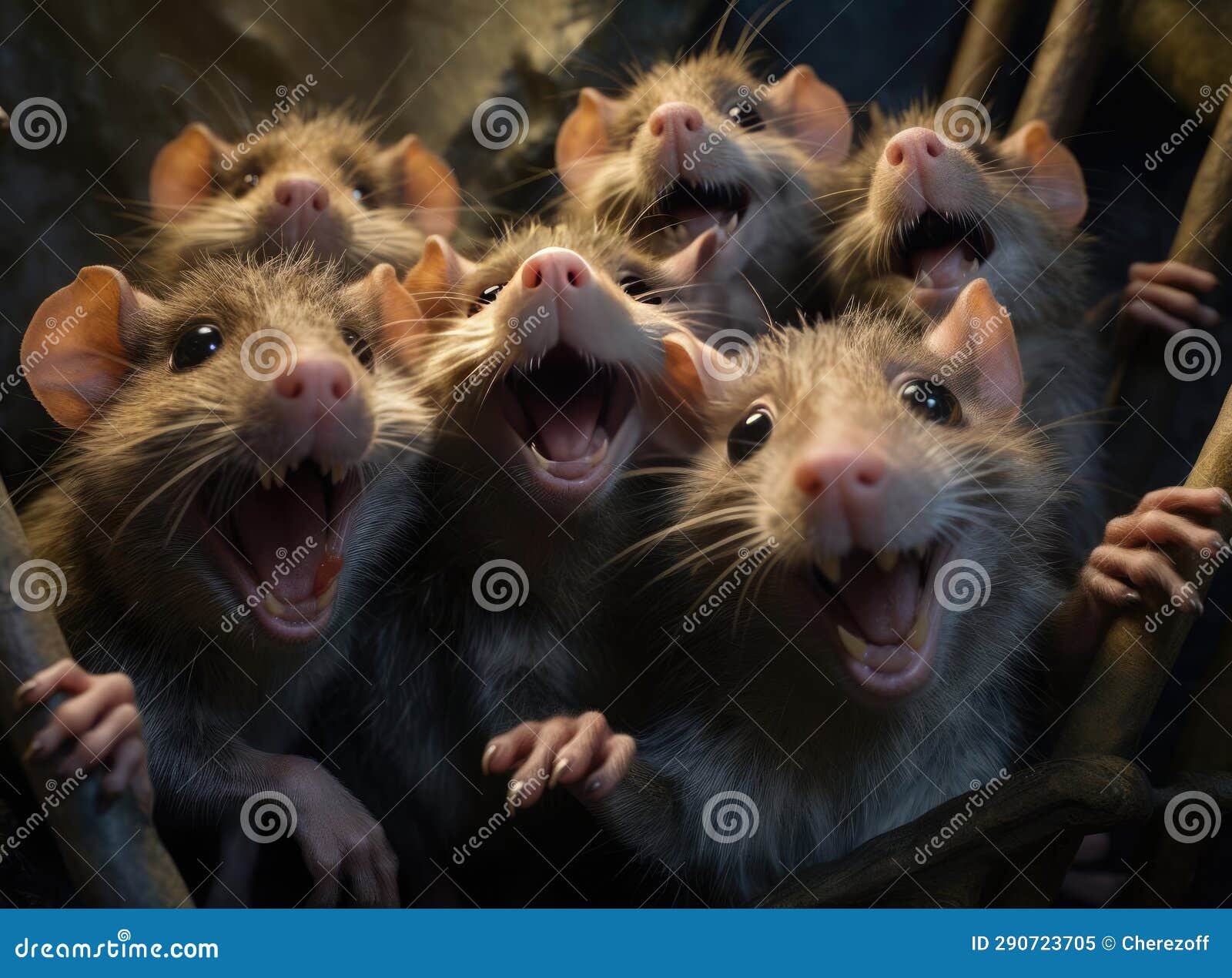 A Group of Rats Looking at the Camera Stock Image - Image of mouse ...