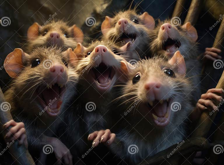A Group of Rats Looking at the Camera Stock Image - Image of mouse ...