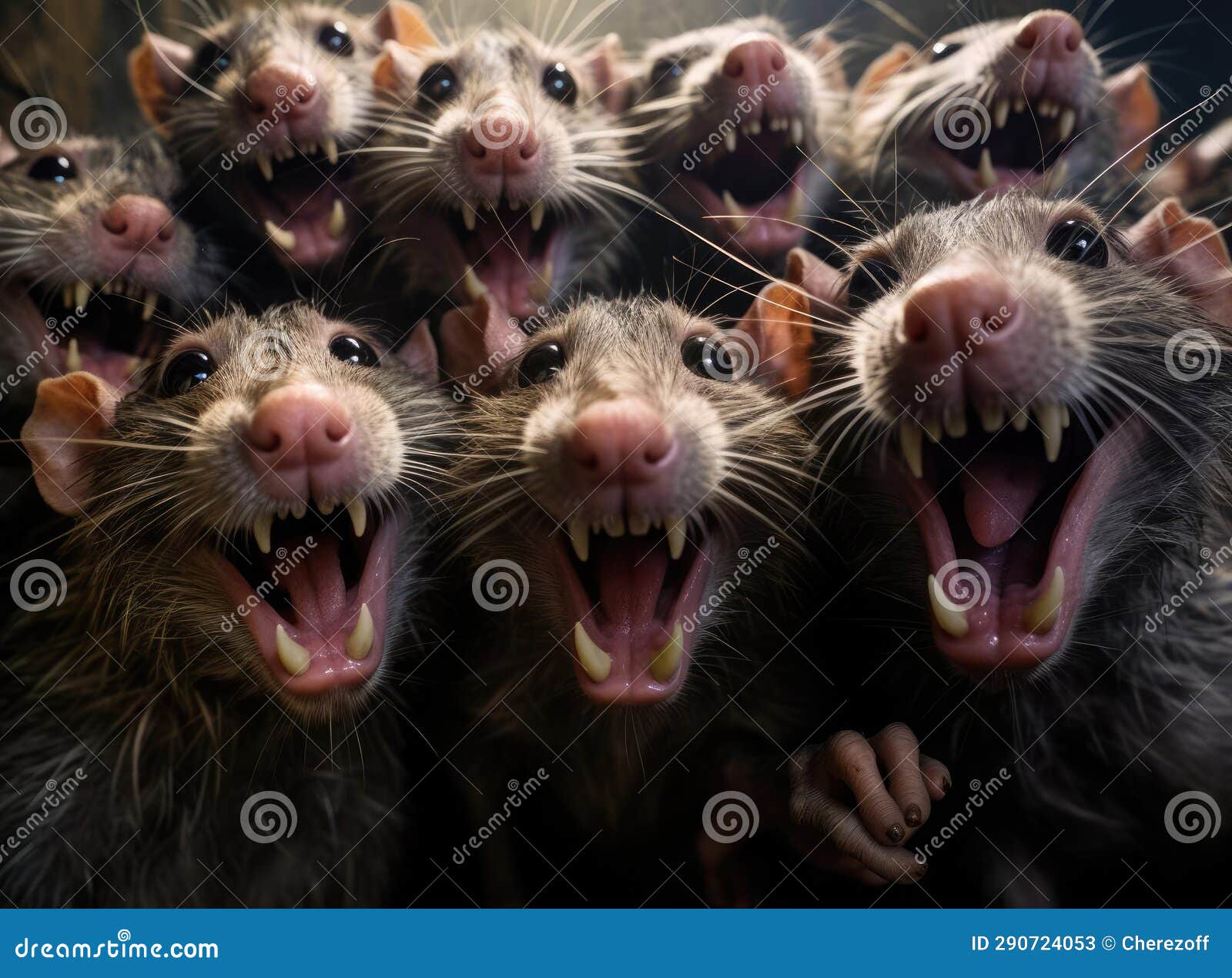 A Group of Rats Looking at the Camera Stock Image - Image of domestic ...