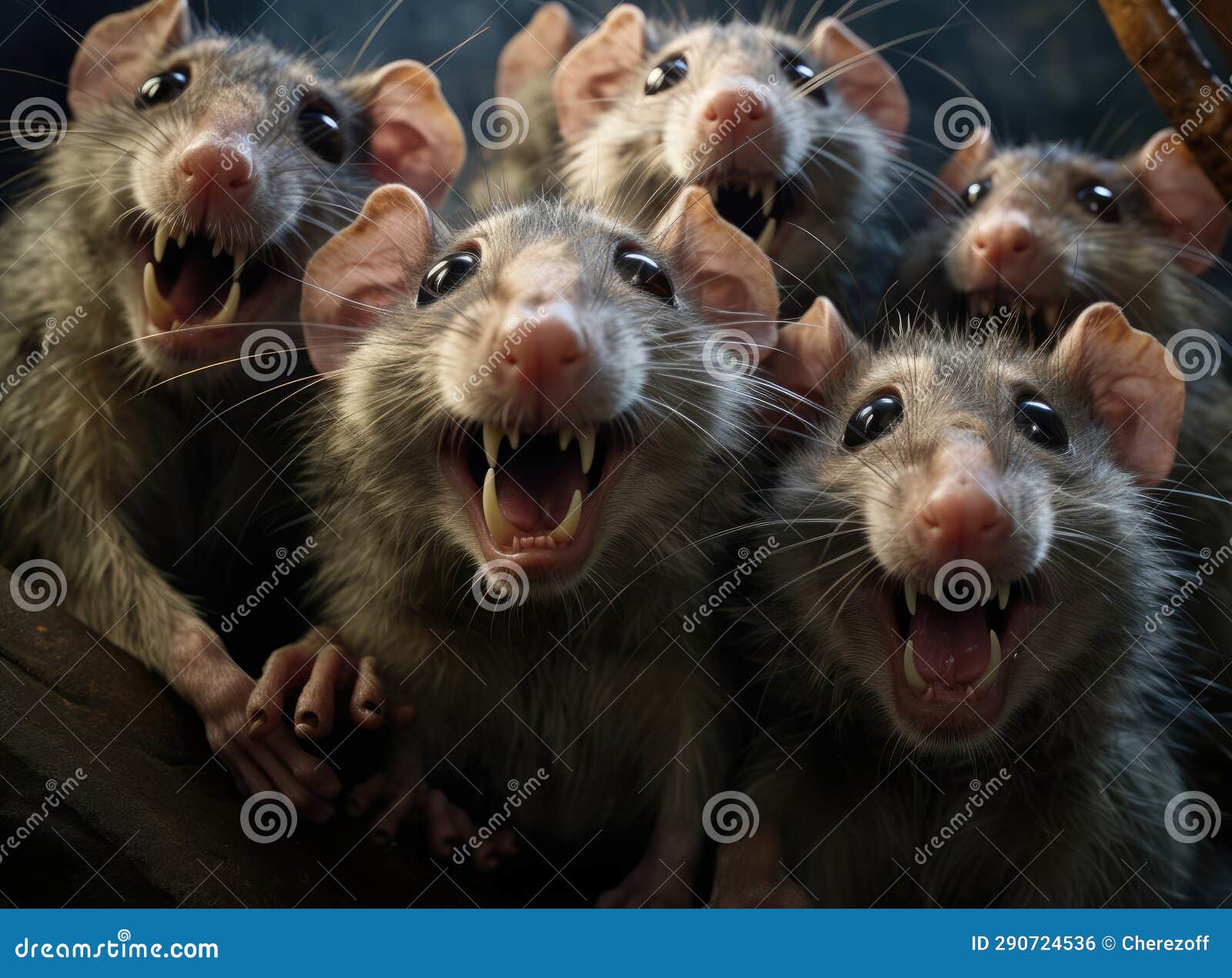 A Group of Rats Looking at the Camera Stock Photo - Image of small ...