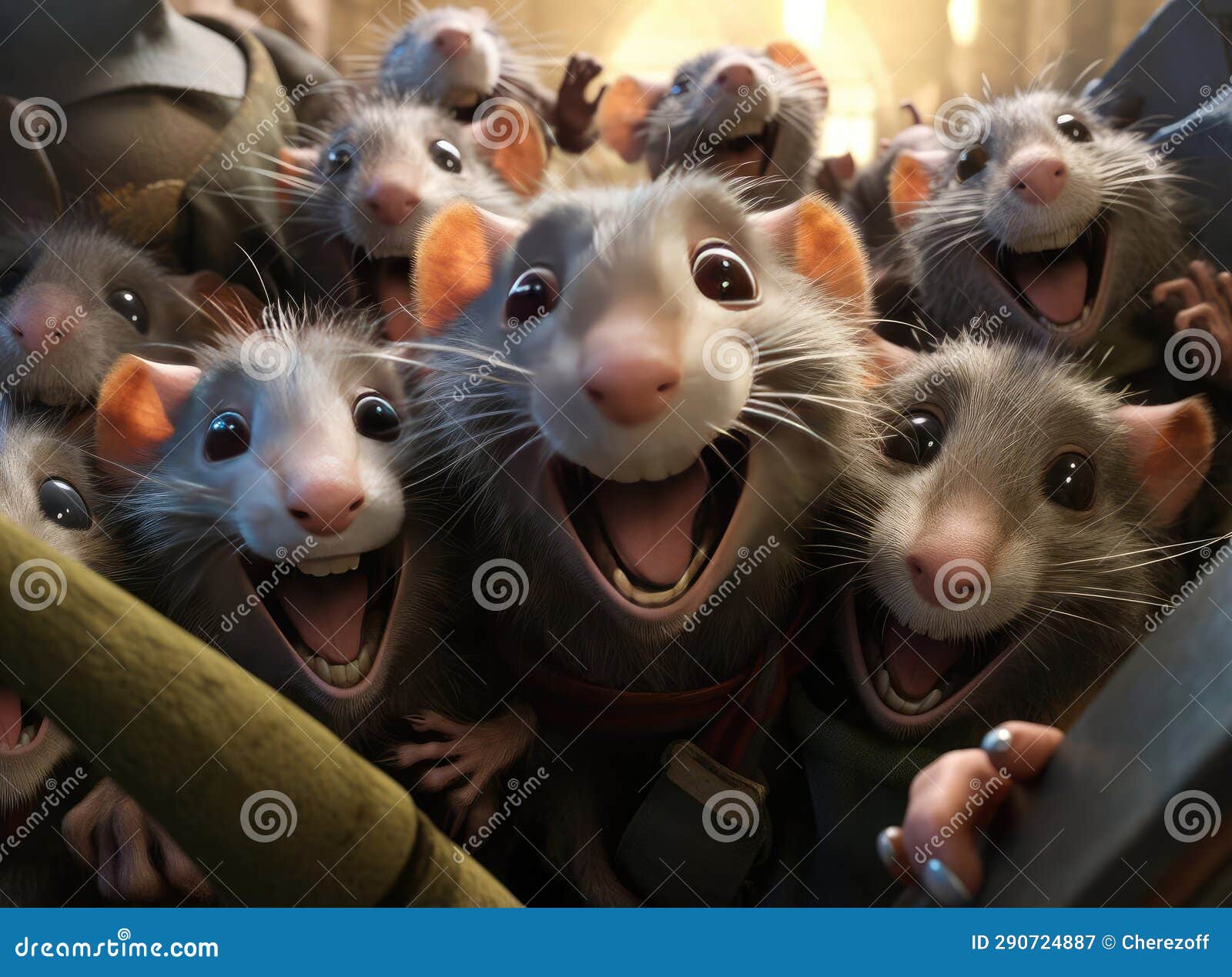 A Group of Rats Looking at the Camera Stock Image - Image of group ...