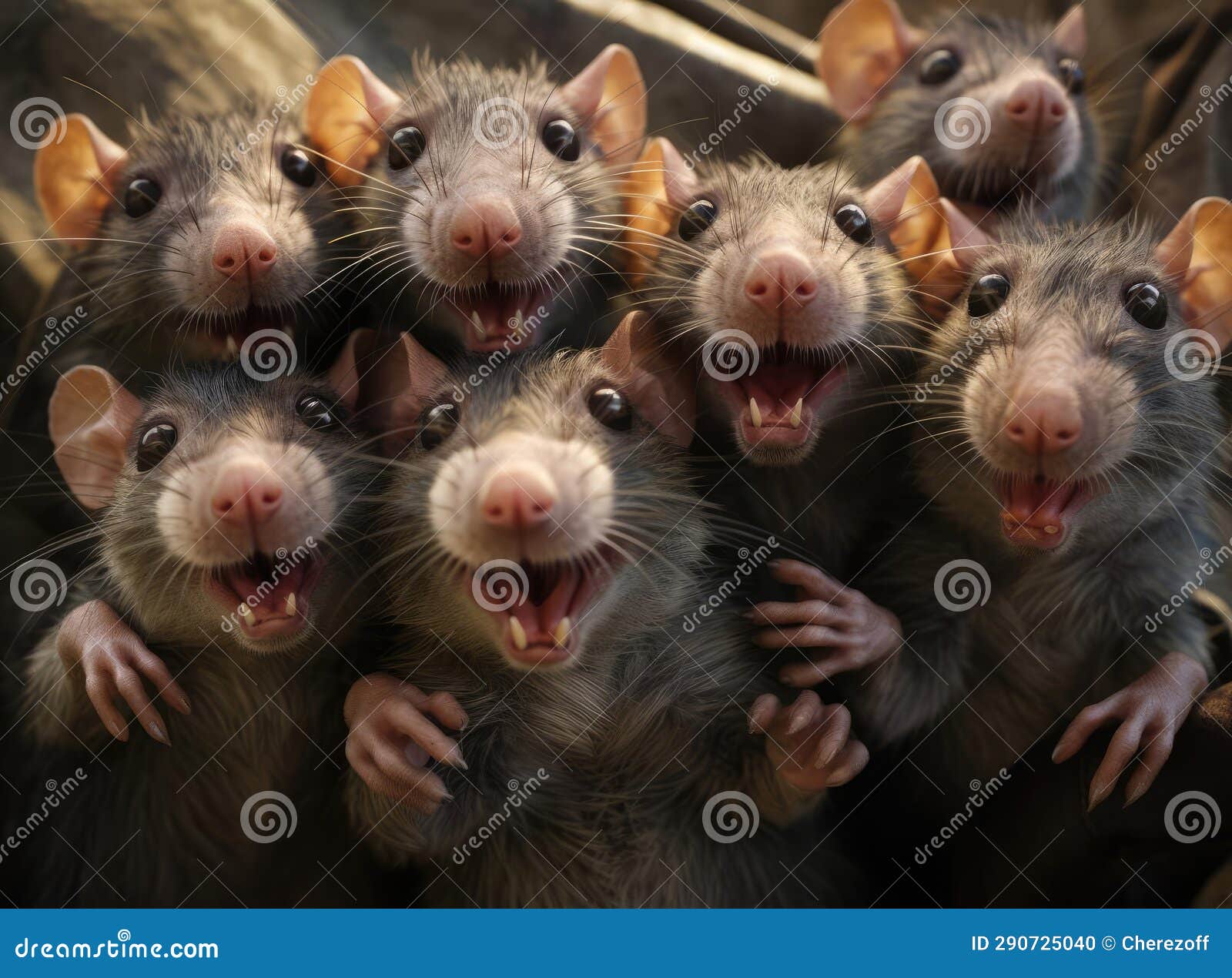 A Group of Rats Looking at the Camera Stock Photo - Image of chinchilla ...