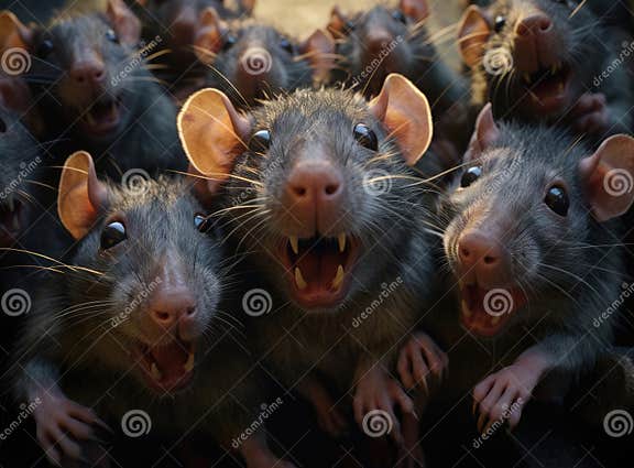 A Group of Rats Looking at the Camera Stock Photo - Image of together ...
