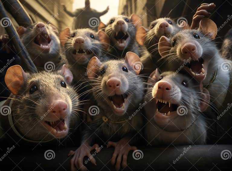 A Group of Rats Looking at the Camera Stock Photo - Image of exotic ...