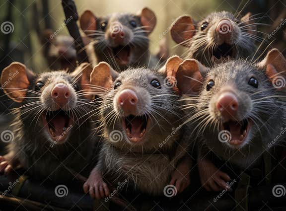 A Group of Rats Looking at the Camera Stock Photo - Image of together ...