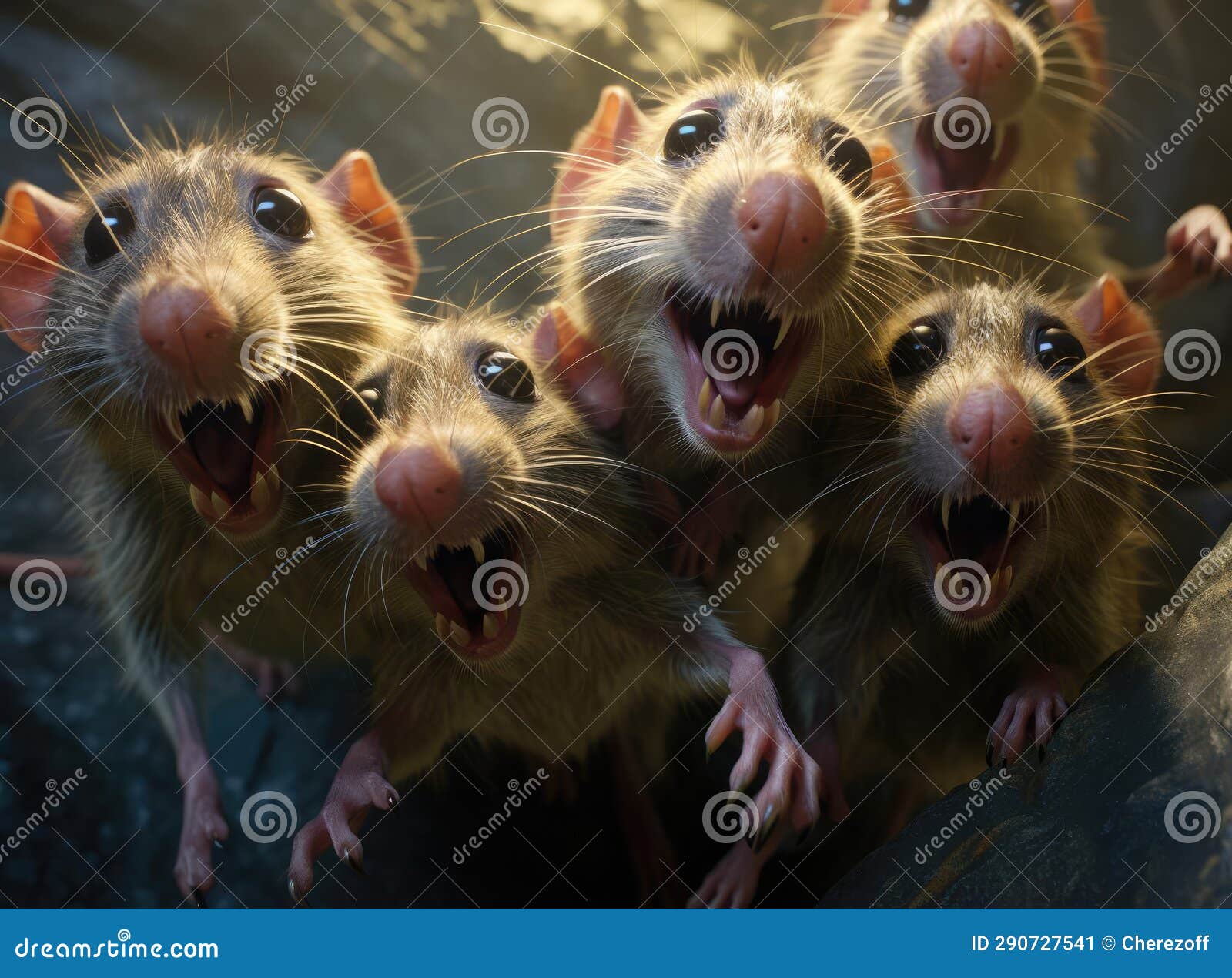 A Group of Rats Looking at the Camera Stock Image - Image of wildlife ...