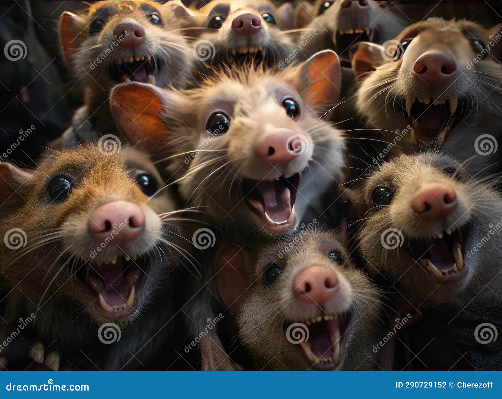 A Group of Rats Looking at the Camera Stock Photo - Image of domestic ...