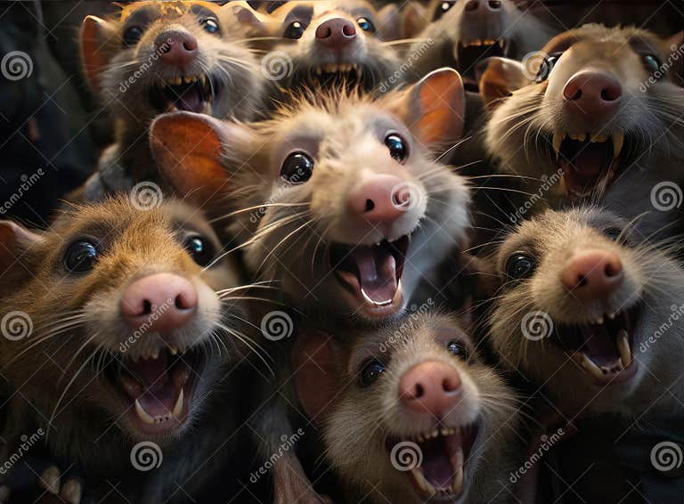 A Group of Rats Looking at the Camera Stock Photo - Image of domestic ...