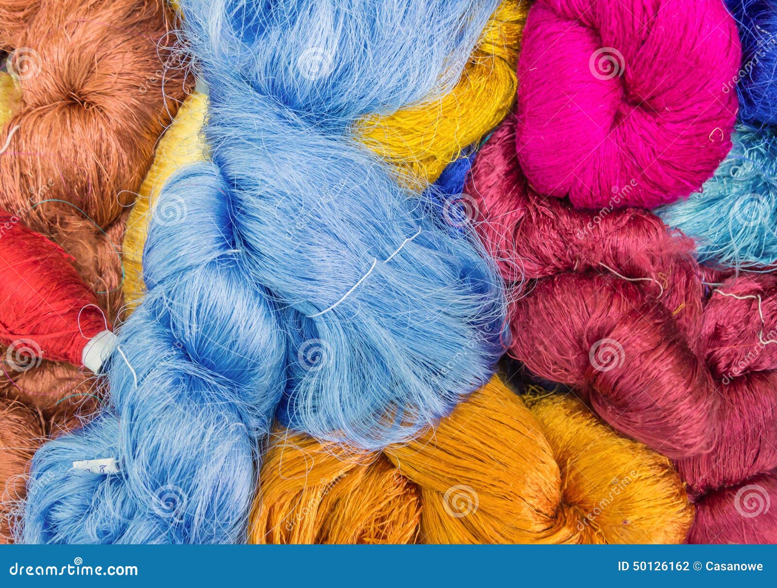 Group of Raw Silk Thread and Messaline Stock Photo - Image of ...