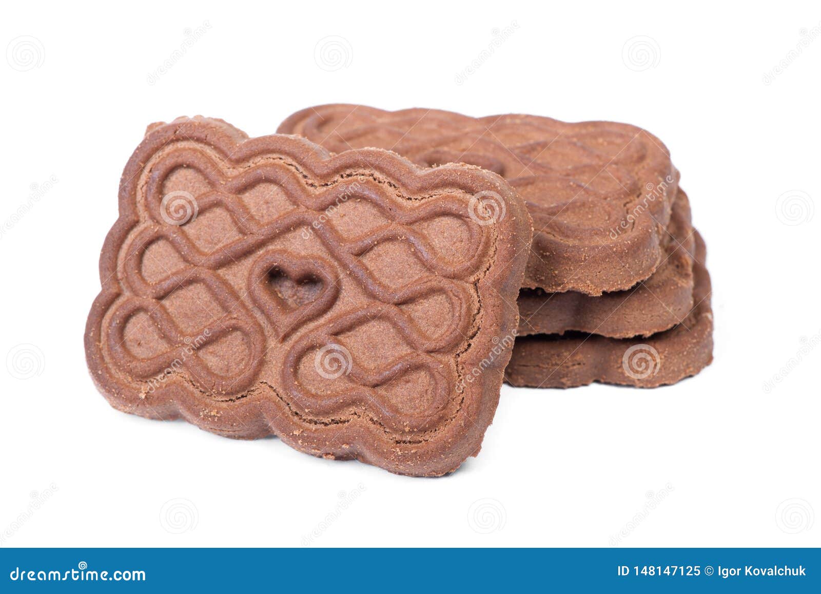 Group of Rectangular Chocolate Chip Cookies Stock Image - Image of ...