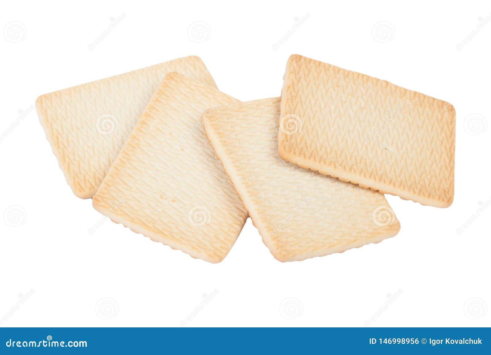 Group of Rectangular Cookies Isolated Stock Photo - Image of calorie ...