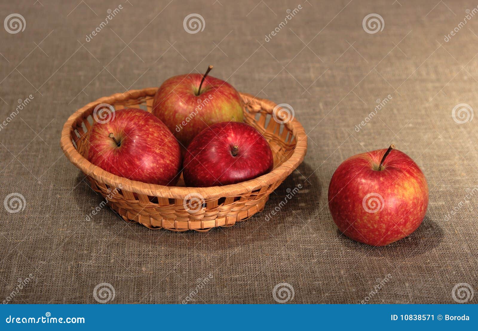 Group of a Red Apples in Basket. Stock Image - Image of still, backdrop ...