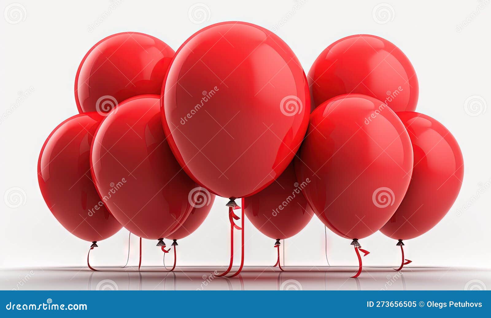 A Group of Red Balloons with a String Attached To Them Stock ...
