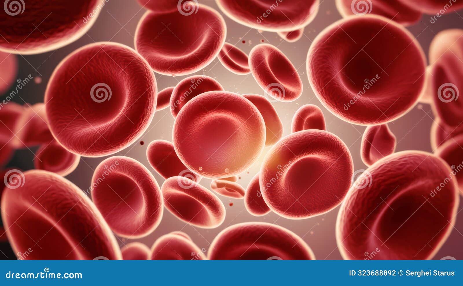 A Group of Red Blood Cells are Shown in this Image, AI Stock Photo ...
