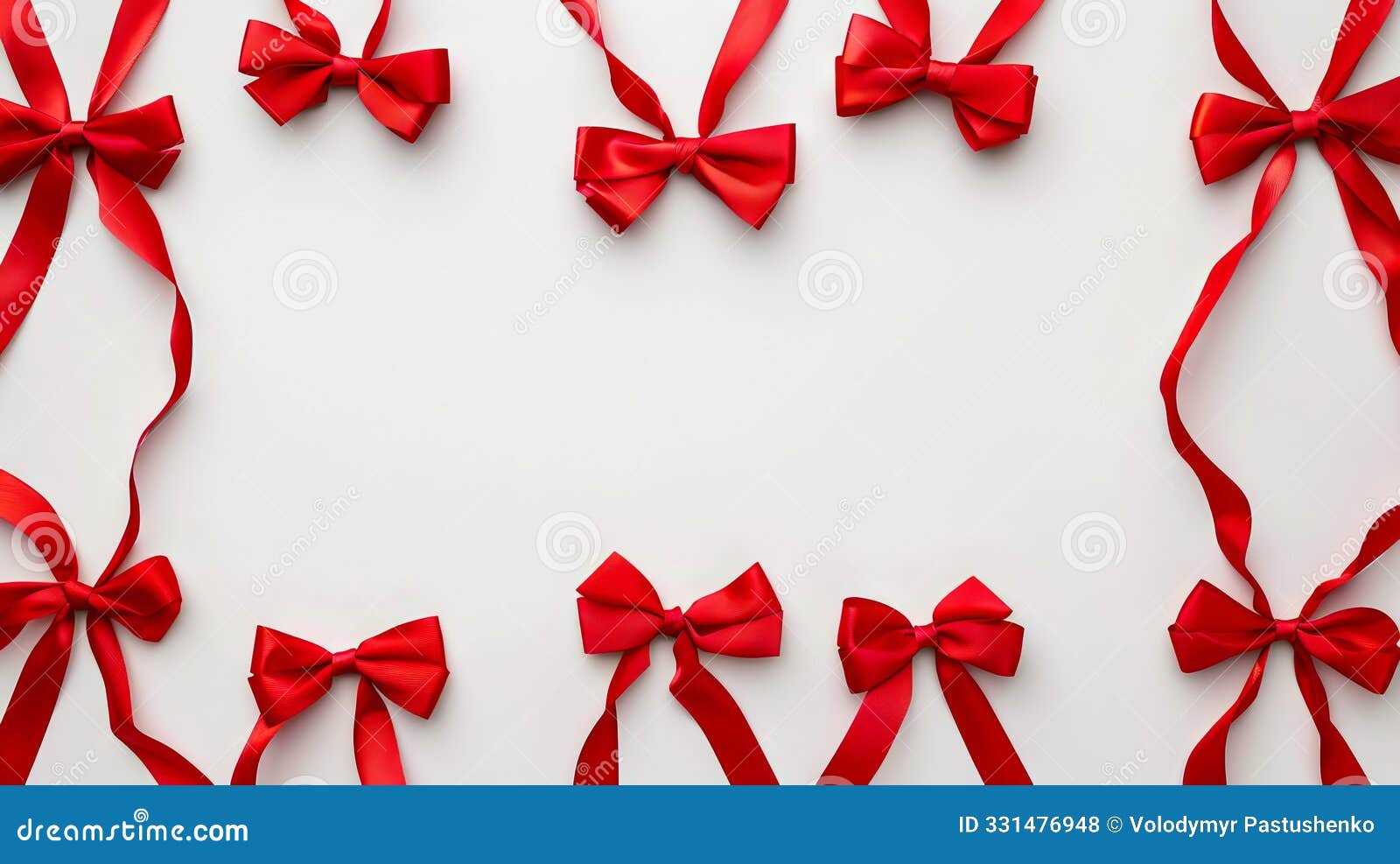 A Group of Red Bows on a White Background Stock Photo - Image of ...