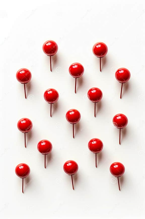 Group of Red Candy Lollipops on White Surface. Generative AI Stock ...