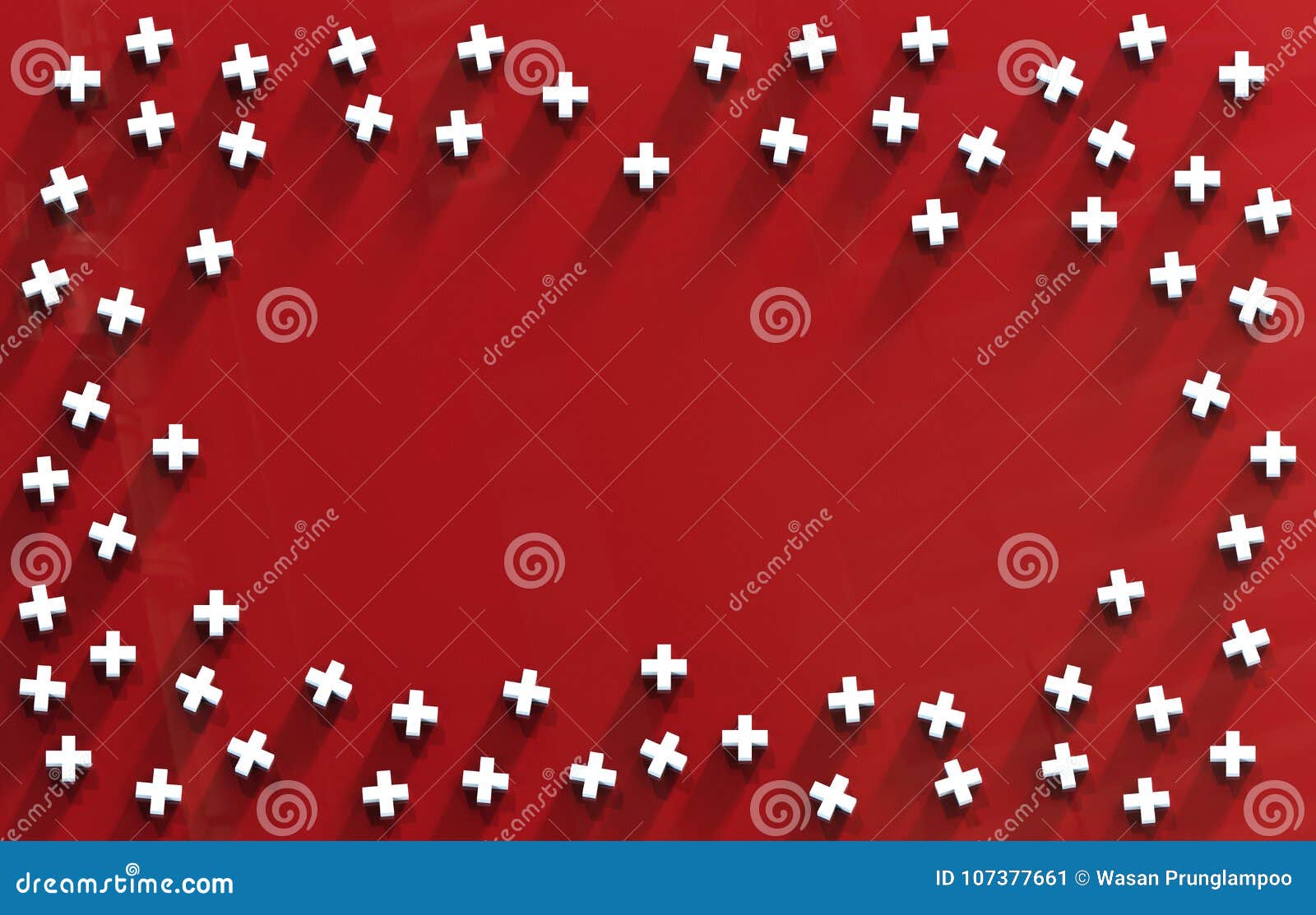 Group of Red Cross Icon Background. Stock Illustration - Illustration ...