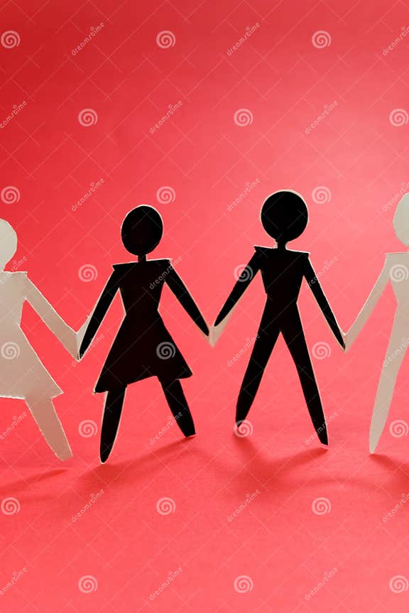 Group on red III stock photo. Image of meeting, partners - 4694160