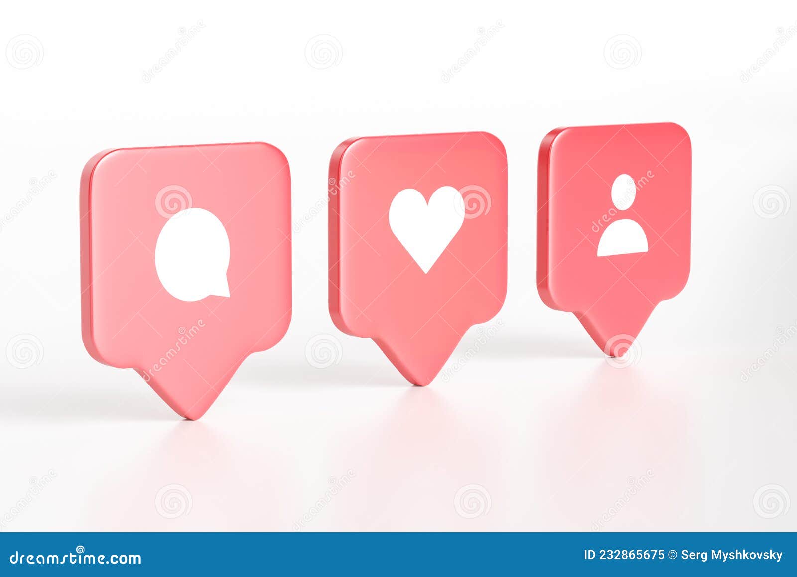 Group of Red Likes on a White Background. Stock Illustration ...