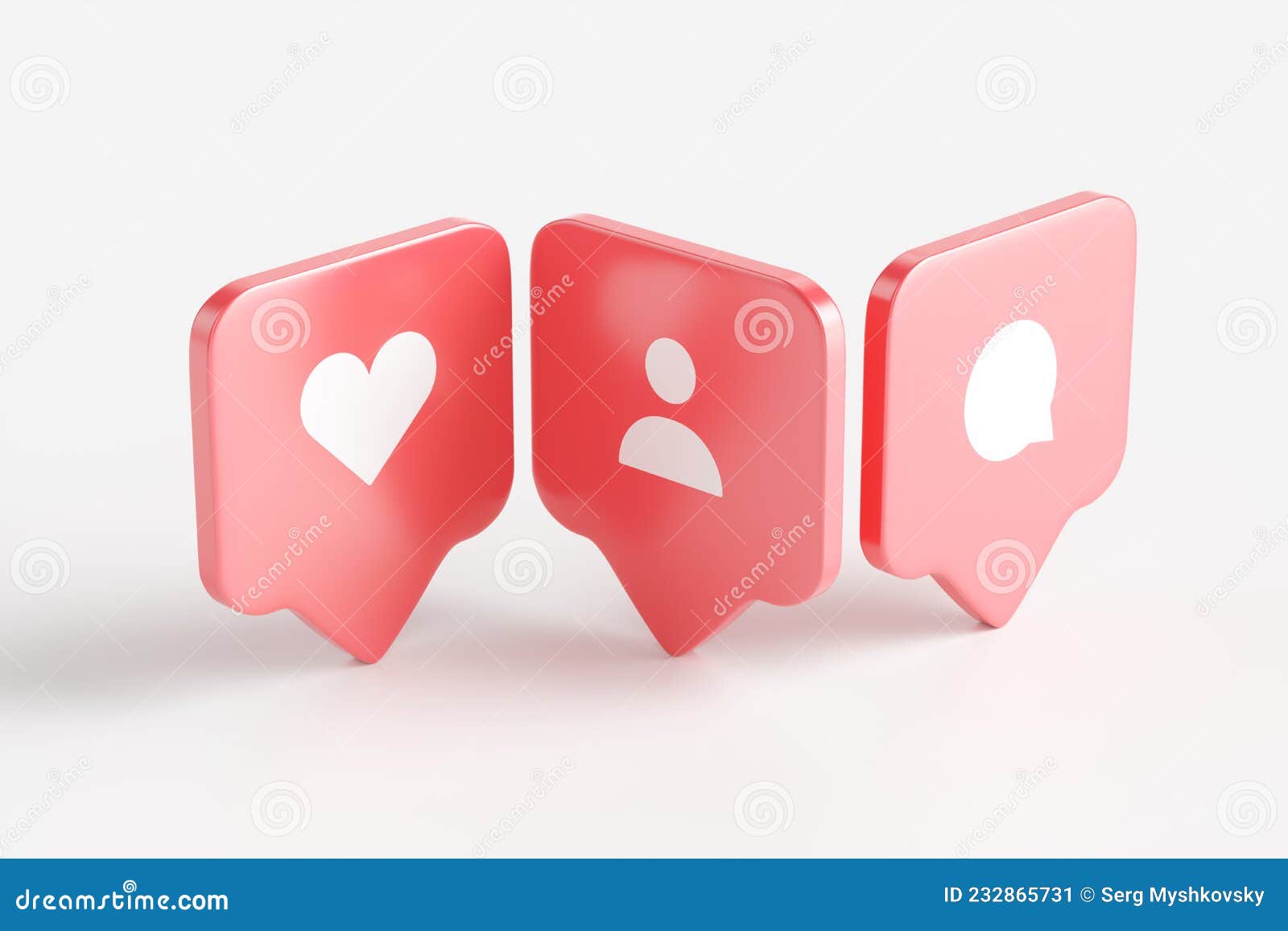 Group of Red Likes on a White Background. Stock Illustration ...