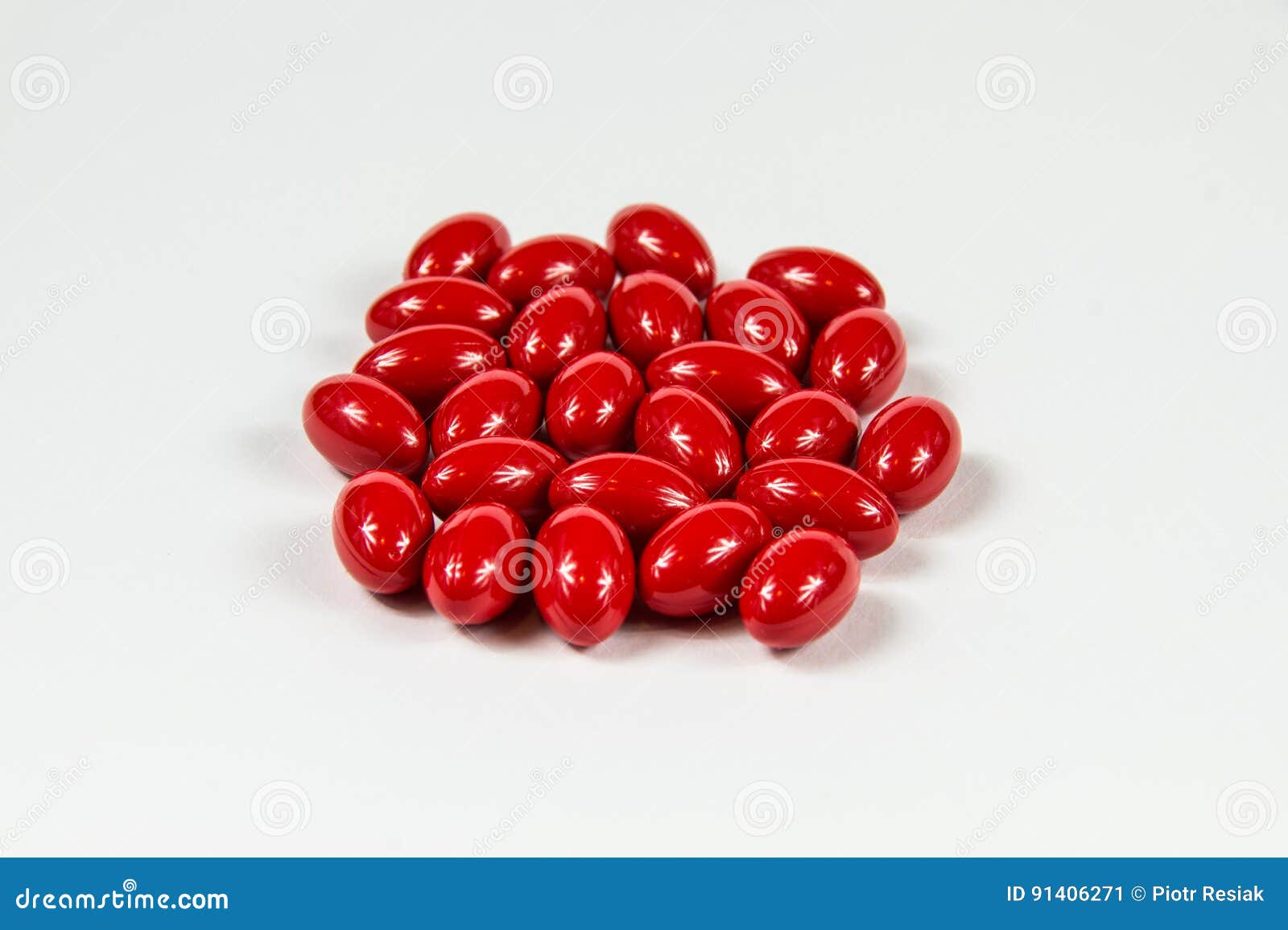 Group of Red Soft Gelatine Capsules. Stock Image - Image of vitamin ...