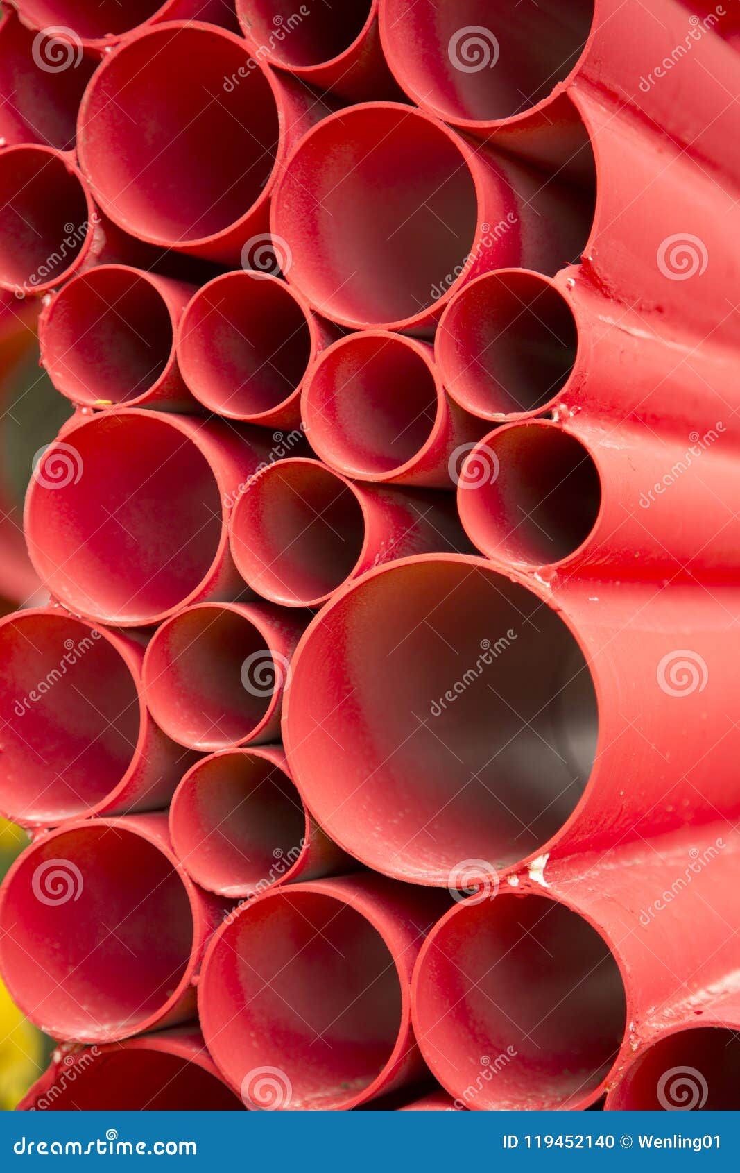 Group of Red Water Pipes Background Stock Photo - Image of color, hole ...