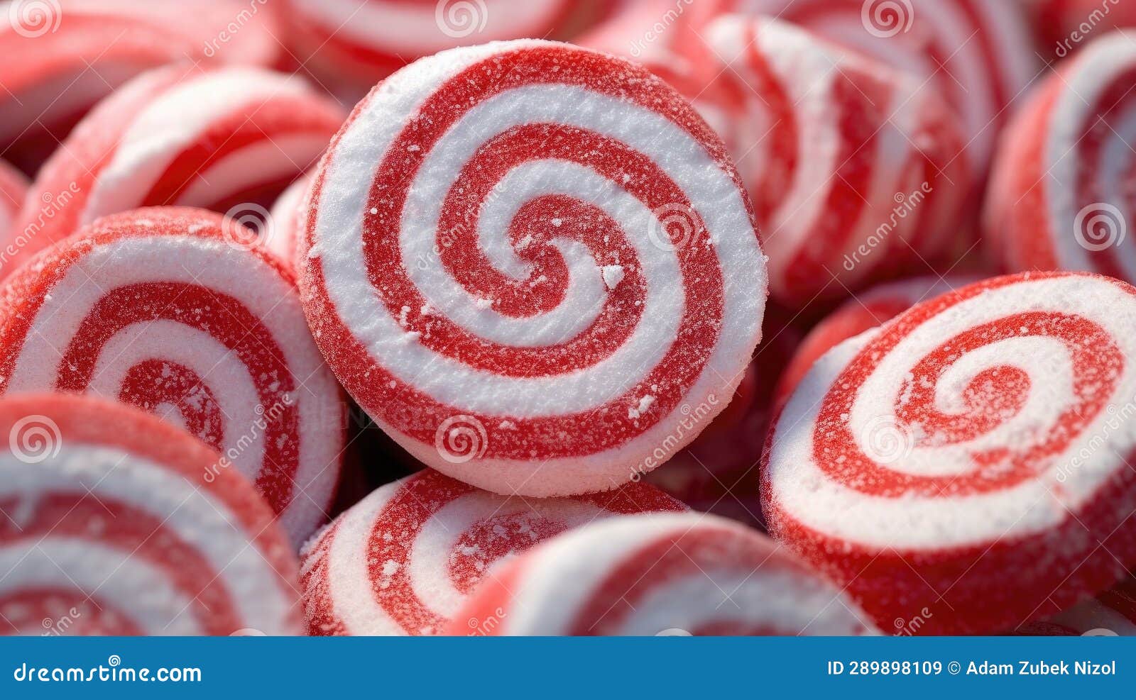A Group of Red and White Swirl Candies Stock Illustration ...