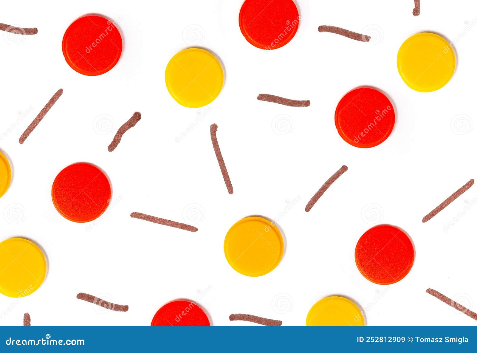 Group of Red Yellow Interconnected Dot Nodes, Abstract Set of Objects ...
