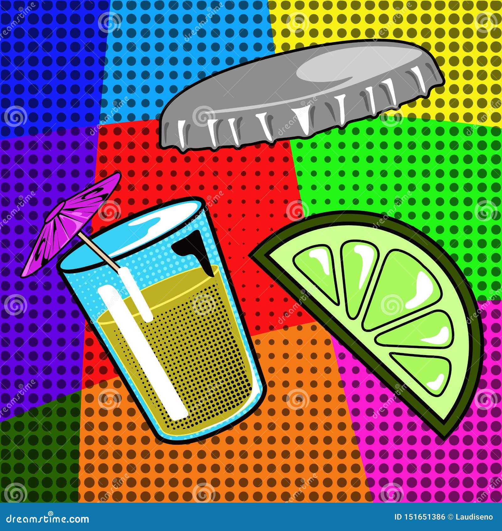 Group of Retro Comic Objects Stock Vector - Illustration of effect ...