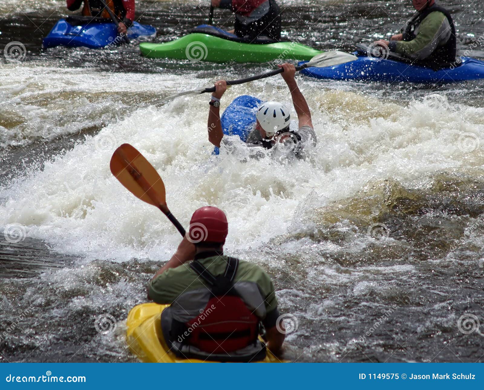 Group of River Kayaks stock image. Image of lineup, smoker - 1149575
