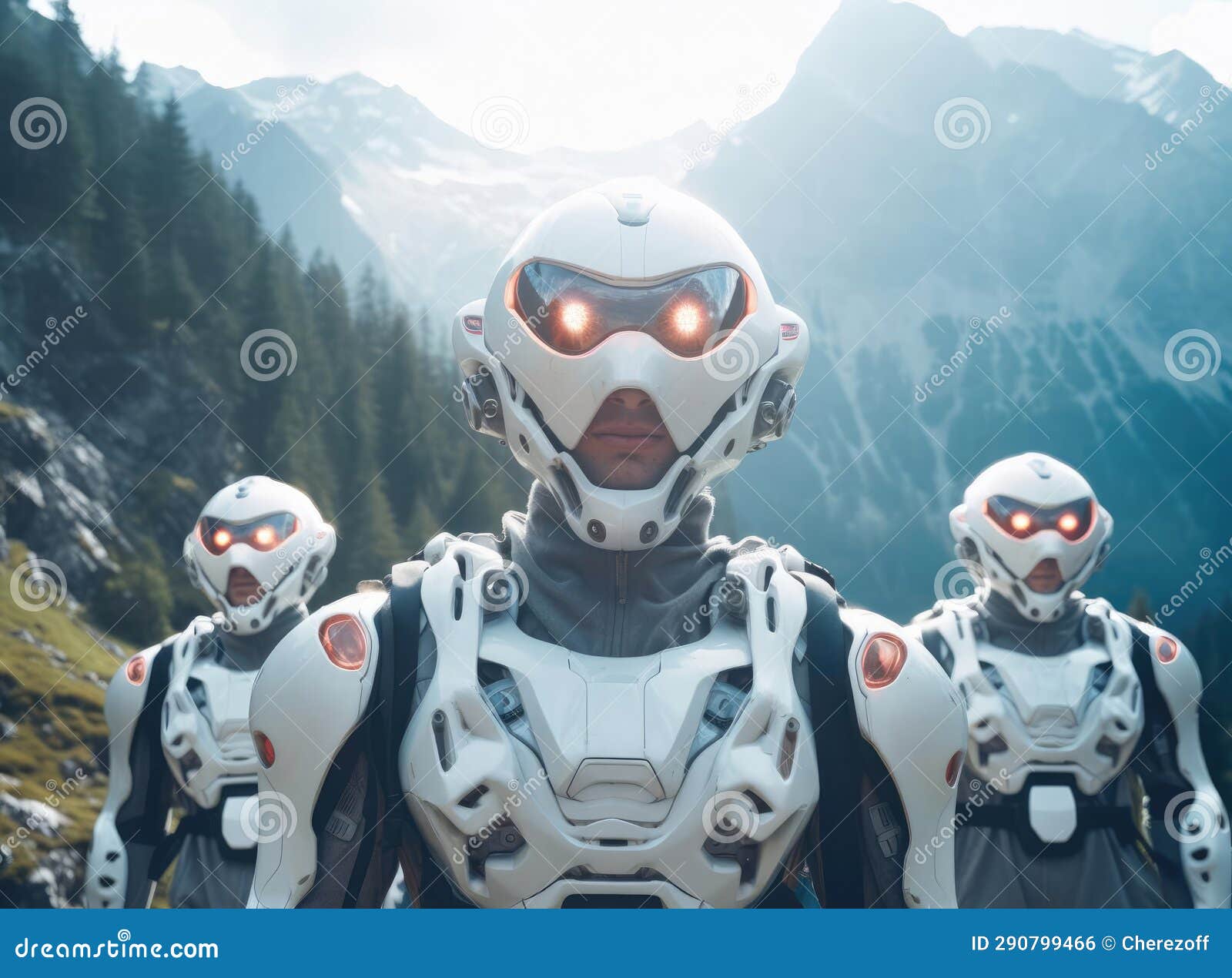 A group of robots stock photo. Image of engineering - 290799466