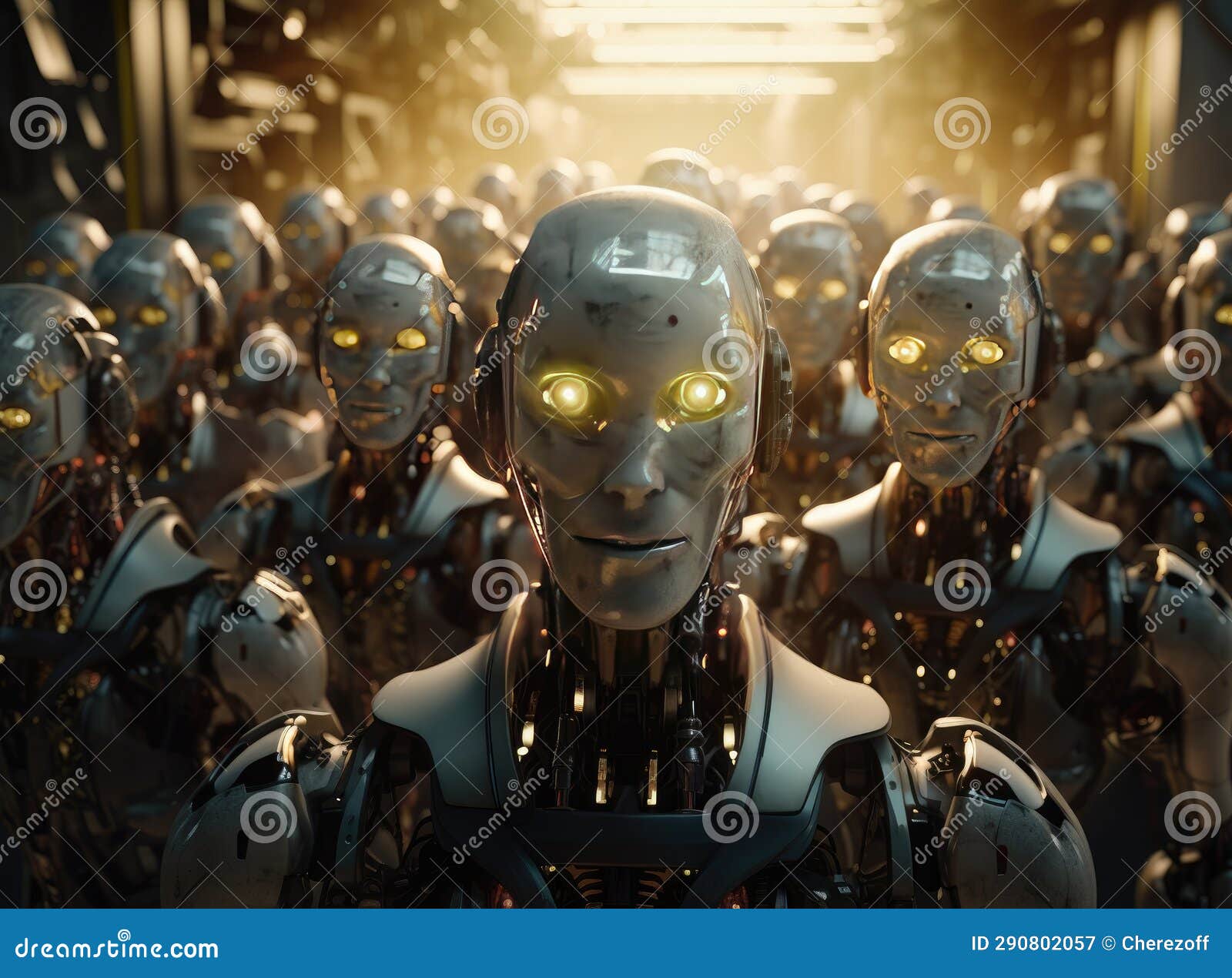 A group of robots stock image. Image of robotic, background - 290802057