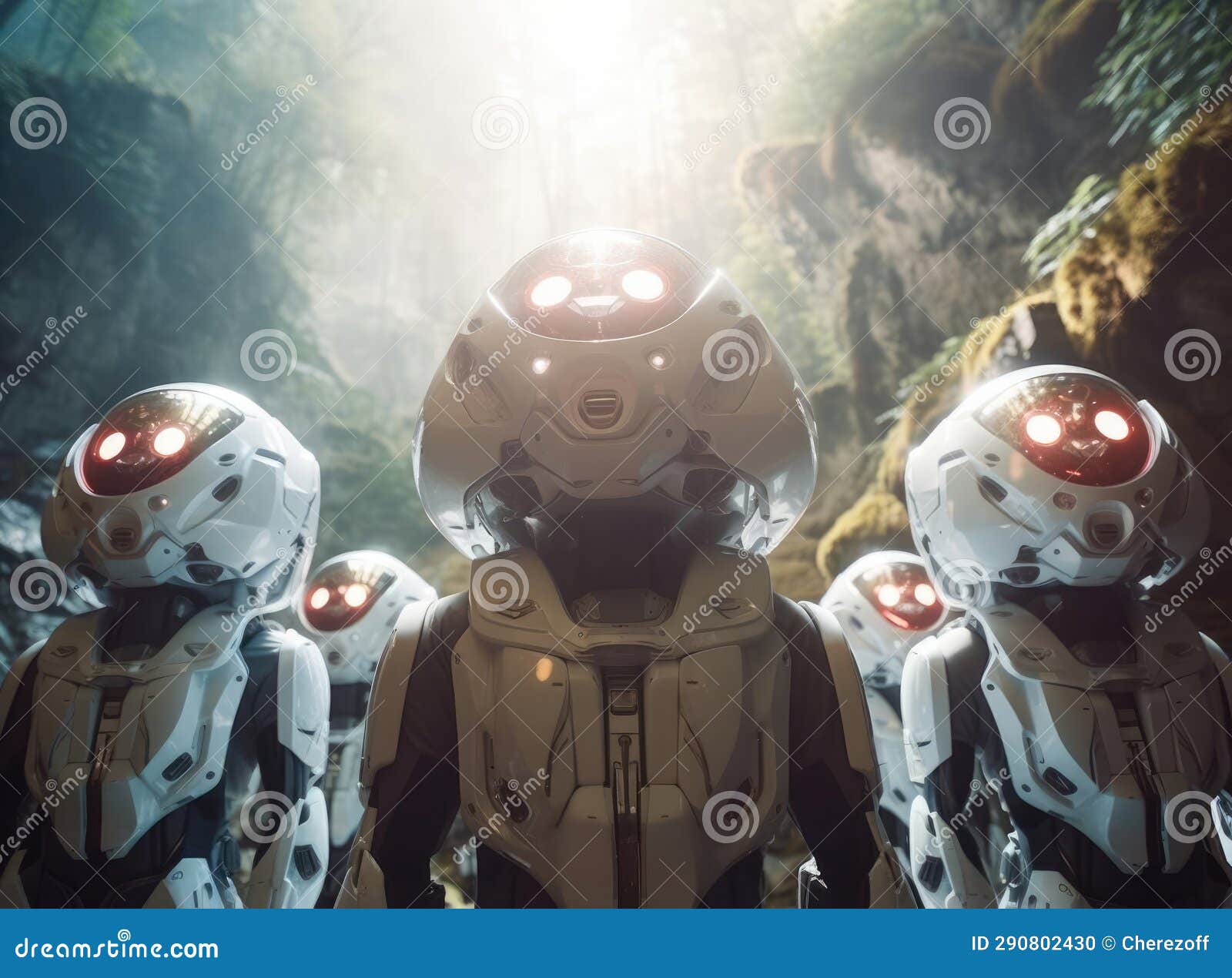 A group of robots stock photo. Image of education, android - 290802430