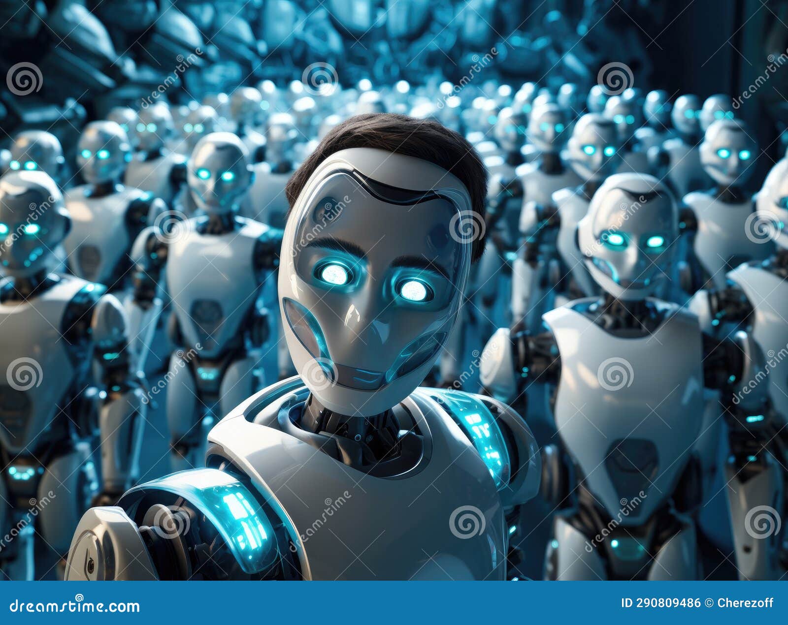 A group of robots stock photo. Image of computer, cute - 290809486