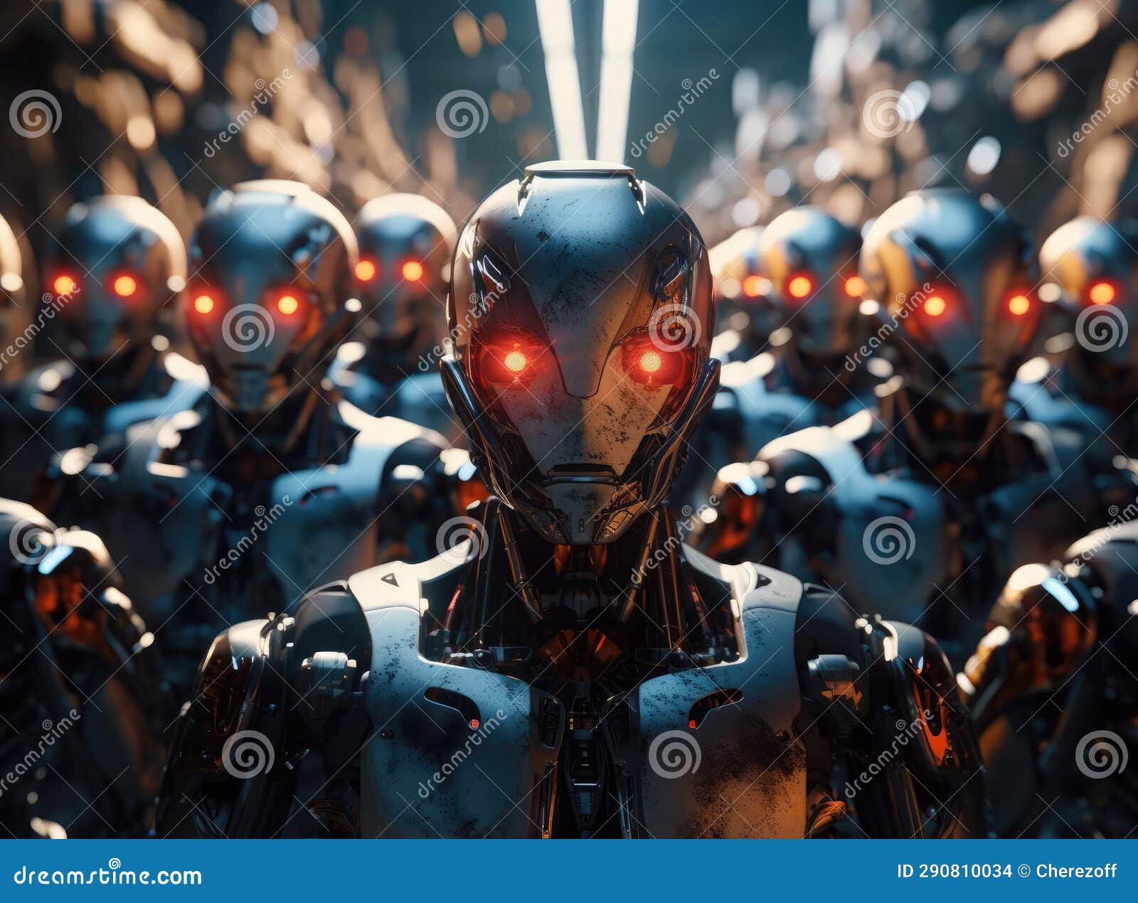 A group of robots stock photo. Image of army, assistant - 290810034