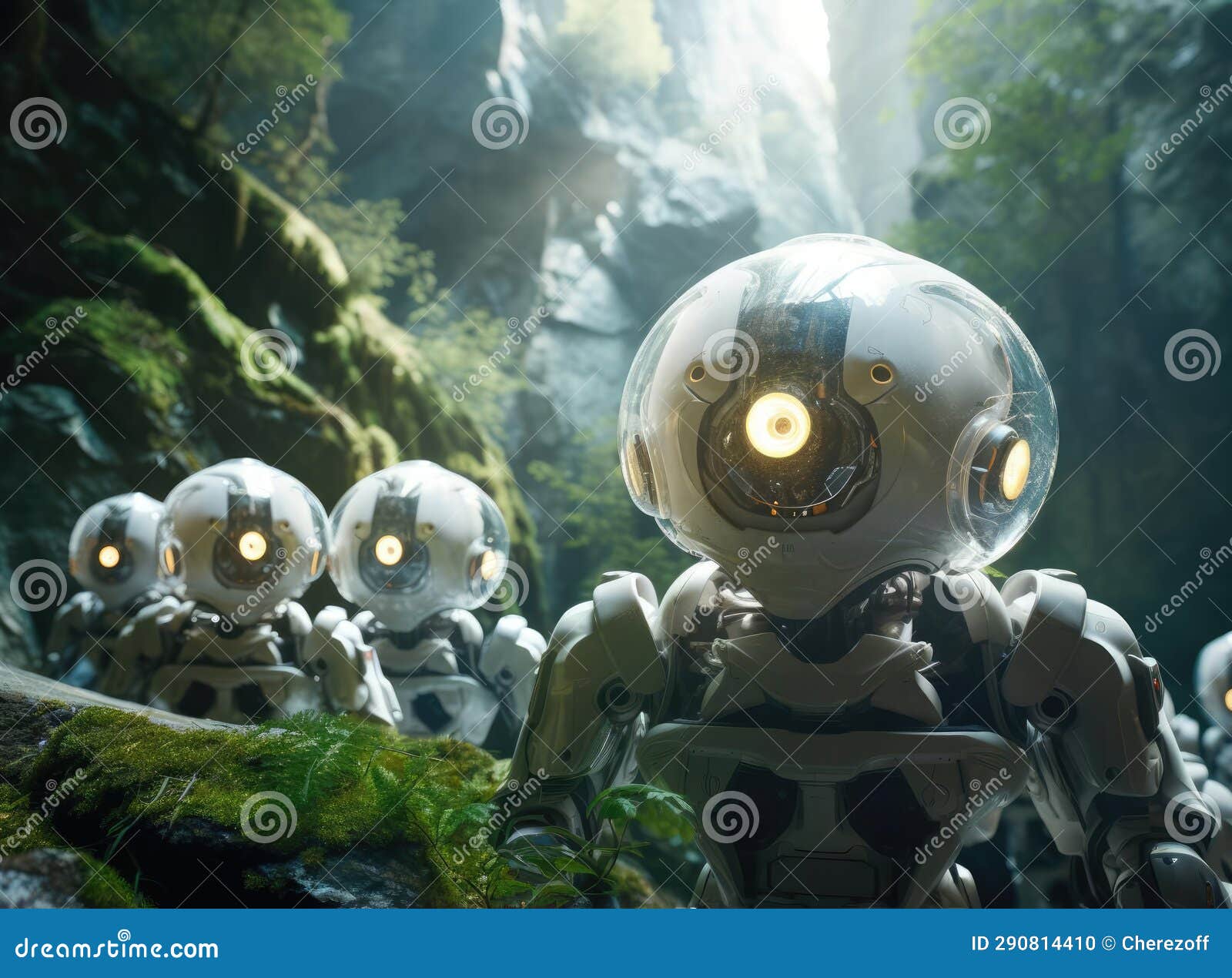 A group of robots stock photo. Image of robot, group - 290814410