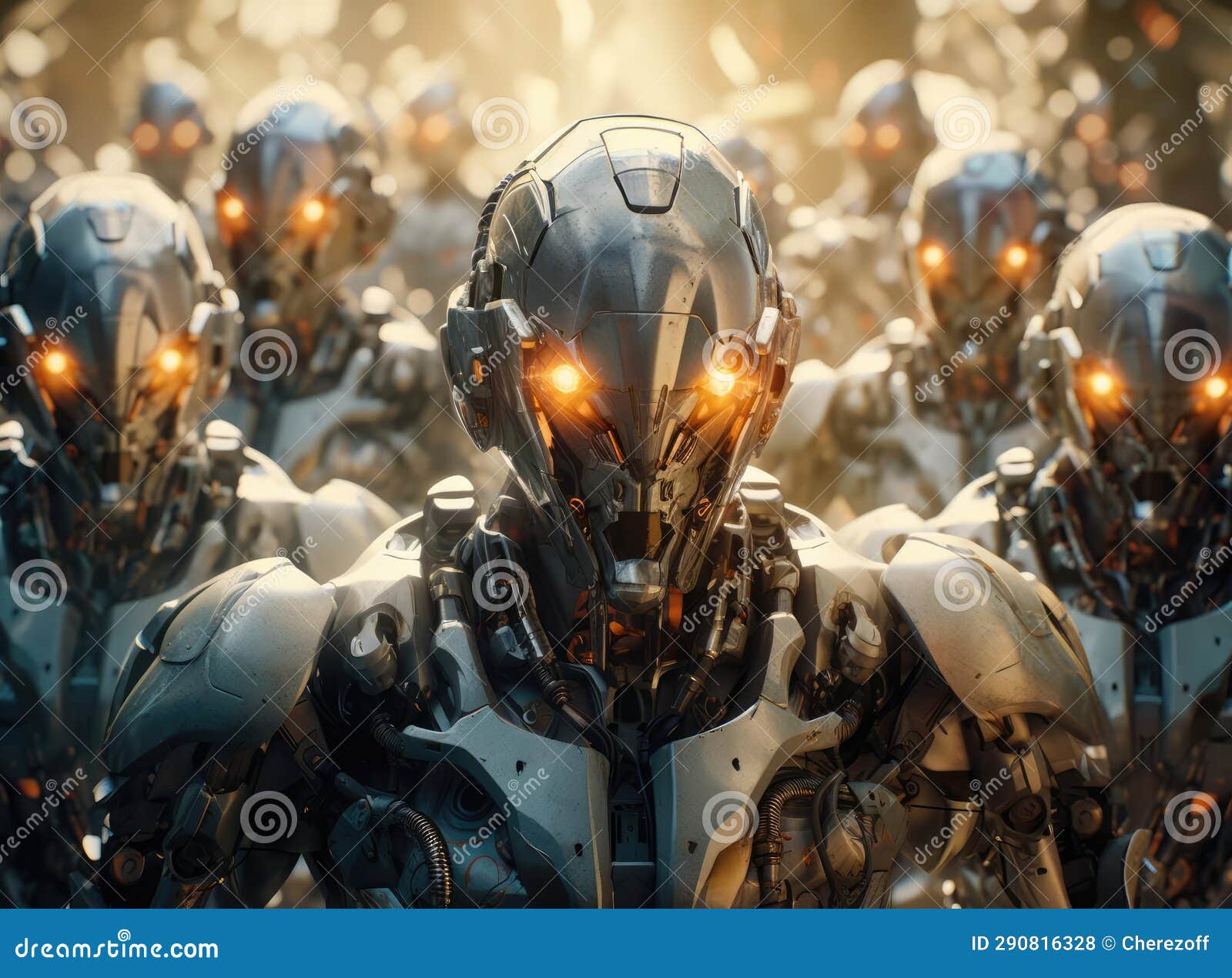 A group of robots stock photo. Image of manufacturing - 290816328