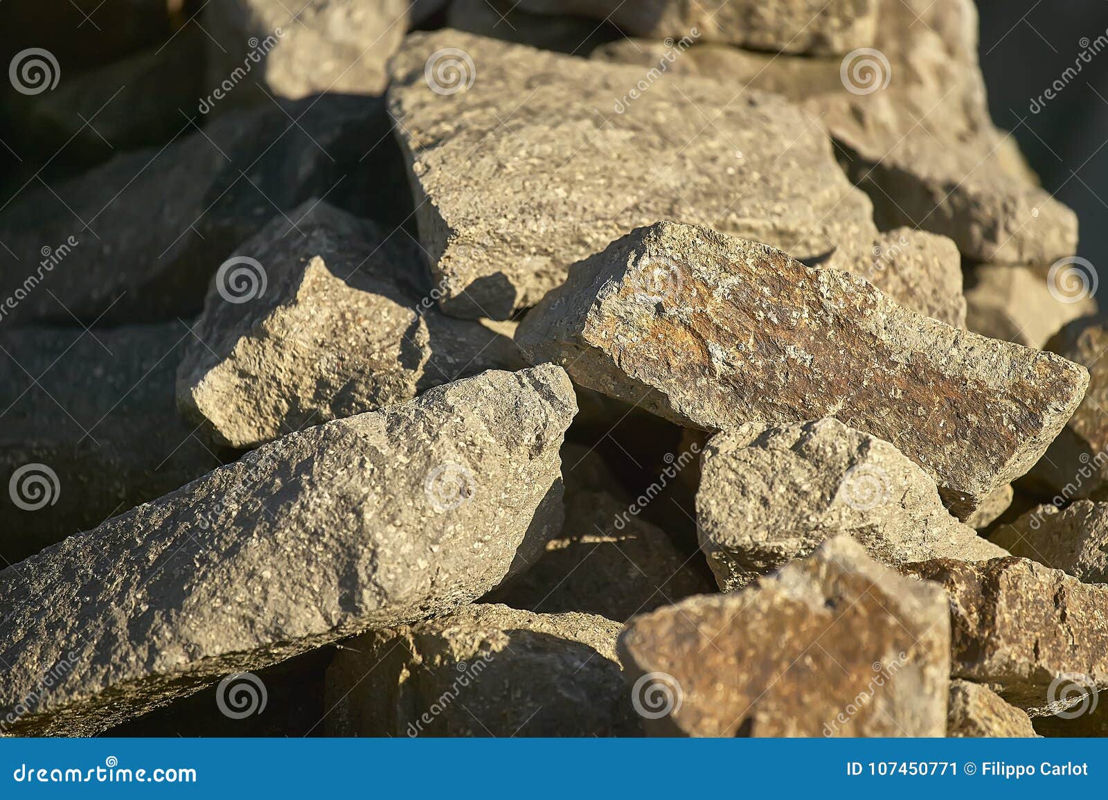 Group of Rocks Illuminated by the Setting Sun Stock Image - Image of ...