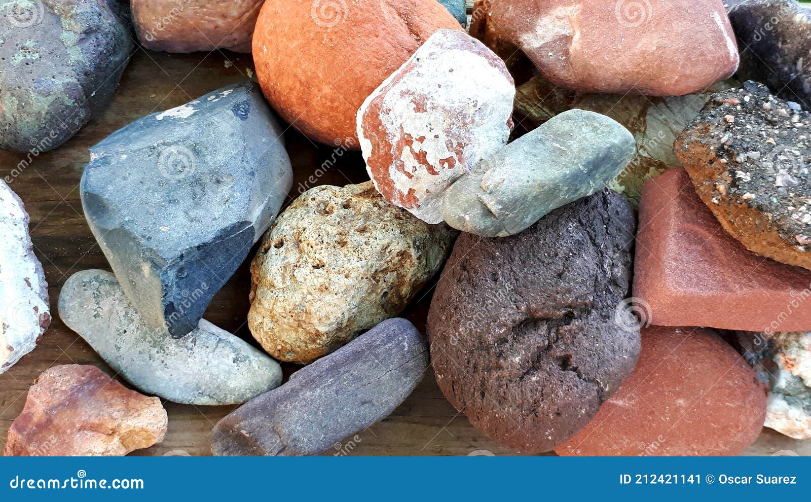 A Group of Rocks of Many Colors. Stock Image - Image of stonewall ...